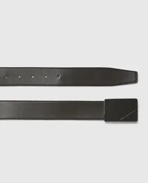 Stella McCartney Reversible Double-faced Leather Belt - Dark Olive