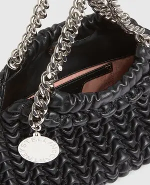 Stella McCartney Falabella Popcorn Drawstring Crossbody Bag - Black