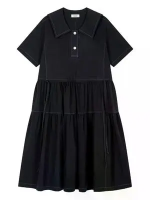 STUDIO TOMBOY Collared Tiered Dress