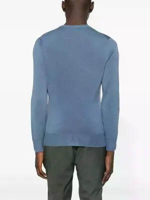 Canali Round-neck Wool Long-sleeve Sweater