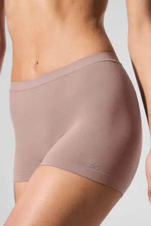 Alo Yoga Sheer Glow Boyshort Underwear - Taupe