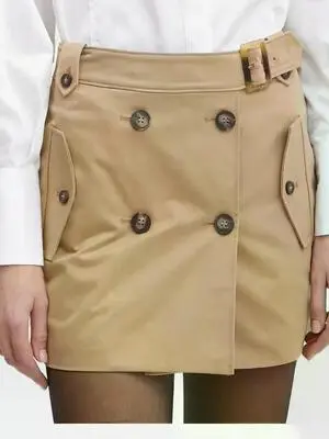 Bardot Button-fastening Belted Mini Skirt