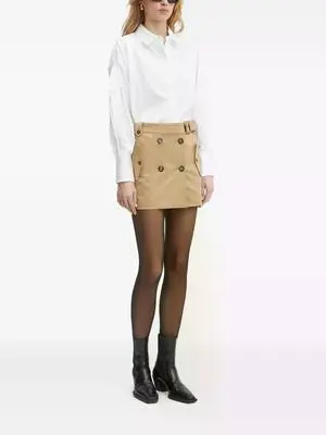Bardot Button-fastening Belted Mini Skirt