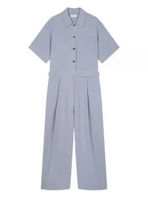 STUDIO TOMBOY Pocket Belted Jumpsuit - Blue