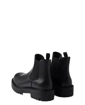 Prada Leather Chelsea Boots - Black