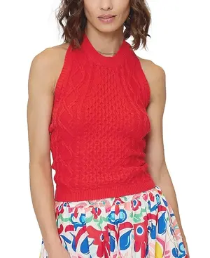 Central Park West Junie Cabled Halter Top