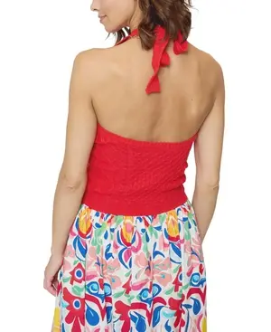 Central Park West Junie Cabled Halter Top