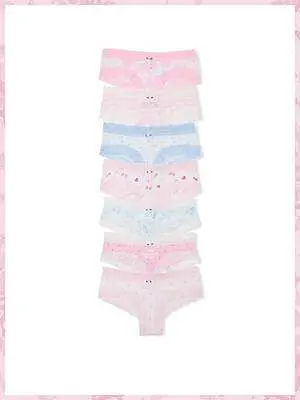 Pink X Loveshackfancy Days Of The Week 7-pack Cheeky Panties