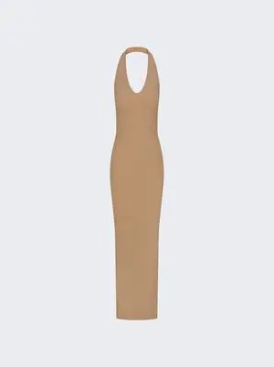 Eterne Halter Maxi Dress - Tan
