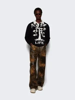 NAHMIAS Aged Leather Venice Jeans