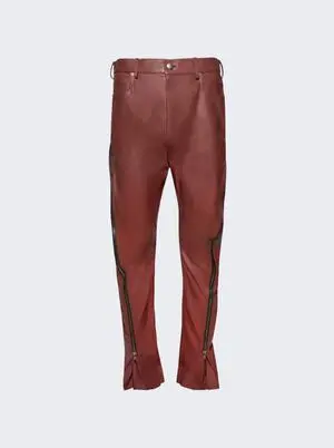 Rick Owens Bolan Banana Rosewood Trousers - Red
