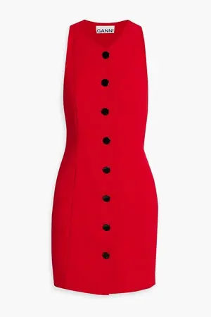 Ganni Button Detailed Cocktail Dresses