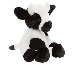 CHARLIE BEARS Soft Plush Buttercup Cow In Black And White - One-color