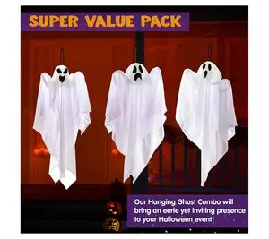 JOYFY 3x27.5' Halloween Hanging Ghosts Decor