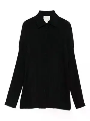 FORTE_FORTE Ribbed Button-up Shirt