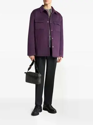 Etro Cashmere Patch-pocket Overshirt - Purple