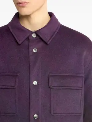 Etro Cashmere Patch-pocket Overshirt - Purple