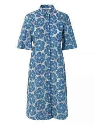 SAMSOE SAMSOE Floral-print Collared Midi Dress