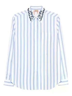 N°21 Embellished Striped Shirt