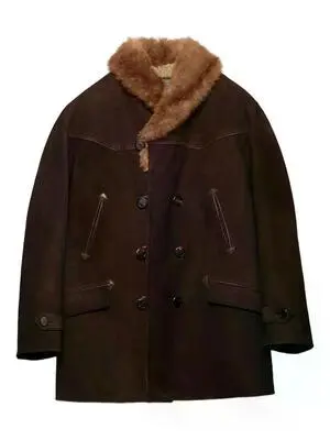 Prada Shearling-collar Suede Jacket