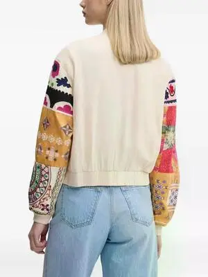 Desigual Patchwork-sleeve Bomber Jacket