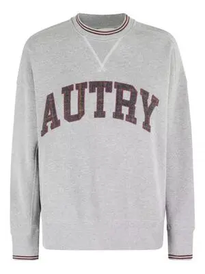 AUTRY Embroidered Logo Crew-neck Sweatshirt - Grey