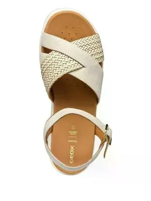 Geox 60mm Woven Cross-strap Platform Sandals