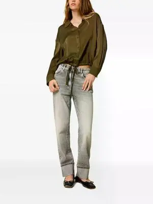 TWINSET Cuffed Hemline Denim Jeans
