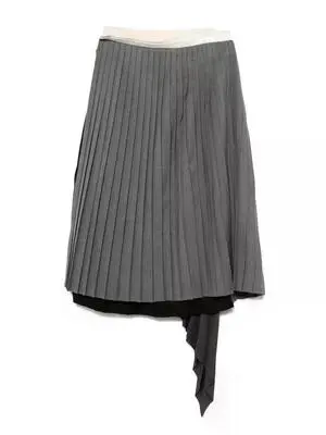 FEDERICO CINA Pleated Asymmetric Skirt