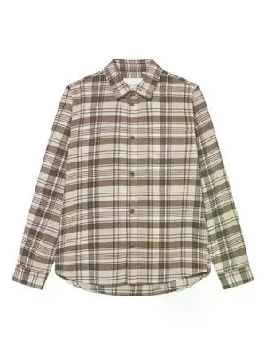 LES DEUX Checked Button-fastening Shirt Brown