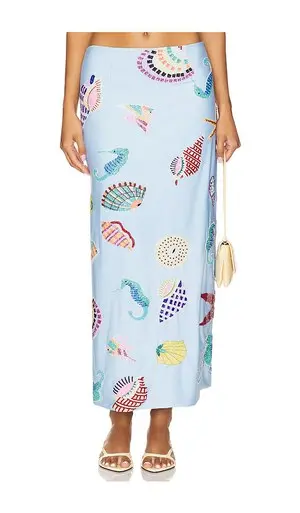 OCEANUS Shell Hand Beaded Skirt