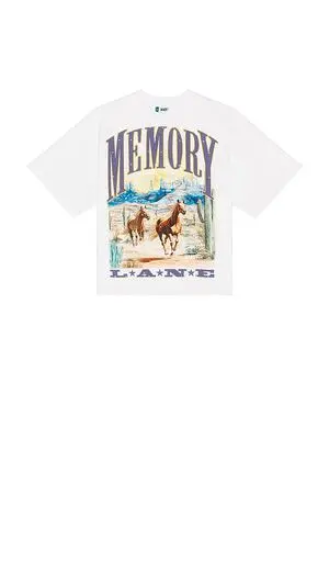 MEMORY LANE Wild Horses Crop Tee In White