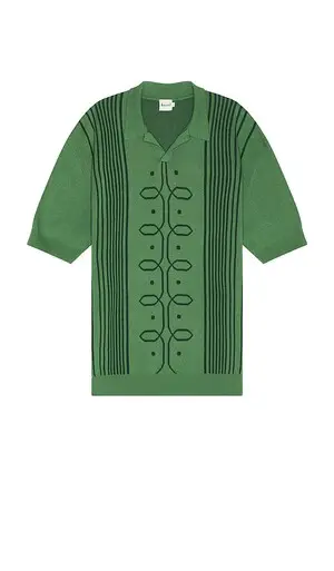 BOUND Andreas Knit Polo In Green