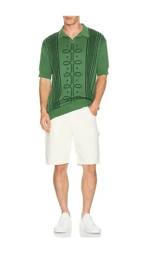 BOUND Andreas Knit Polo In Green