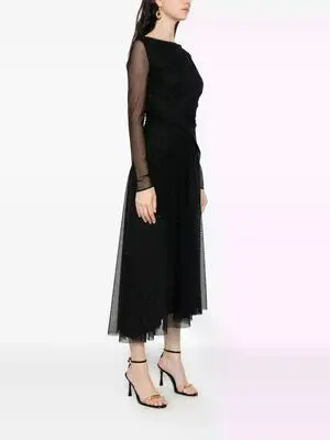 Talbot Runhof Embellished Sheer Midi Dress