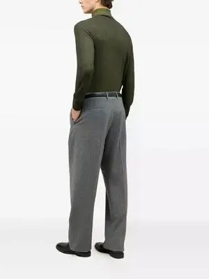 Boglioli Pleated Wool Trousers - Grey
