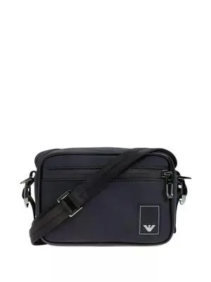 Emporio Armani Logo Patch Messenger Bag - Blue