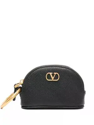 Valentino Garavani Half-moon Keyring Purse - Black