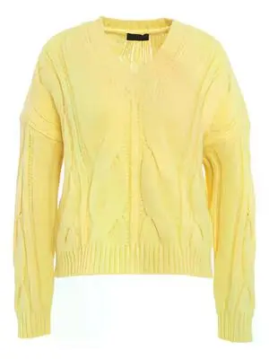 ROBERTO COLLINA Cable-knit V-neck Sweater
