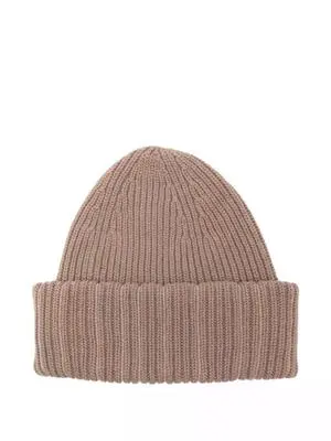 Fabiana Filippi Ribbed Metallic-thread Beanie - Brown