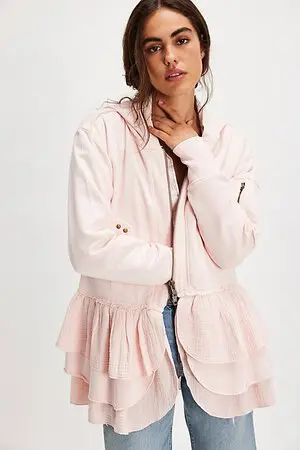 Free People Ruffle Sweatshirts Hoodies For Women