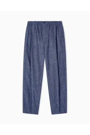 Giorgio Armani Cashmere-blend Flannel Trousers - Blue