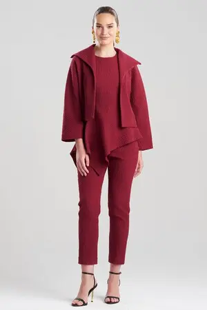 Natori Textured Cotton Jacquard Jacket
