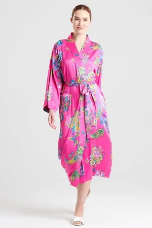 Natori Festival Satin Robe - Pink
