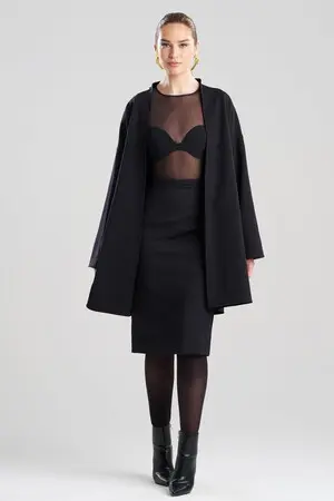 Natori Techno Crepe Trapeze Coat