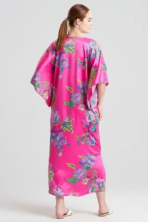 Natori Festival Satin Caftan - Pink