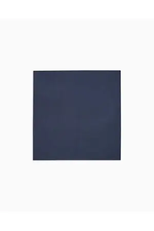 Emporio Armani Micro-textured Pure Silk Pocket Square - Navy