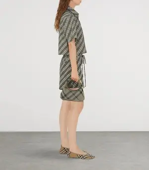Burberry Cropped Cotton Check Shirt