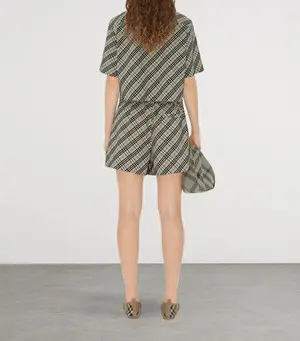 Burberry Cropped Cotton Check Shirt