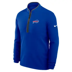 Nike Buffalo Bills Logo Victory Dri-fit Nfl 1/2-zip Long-sleeve Top - Blue